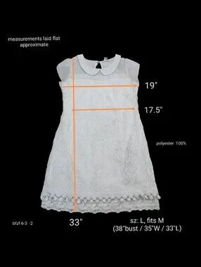 Dresses | White Lace Shift Dress With Peter Pan Collar | Poshmark